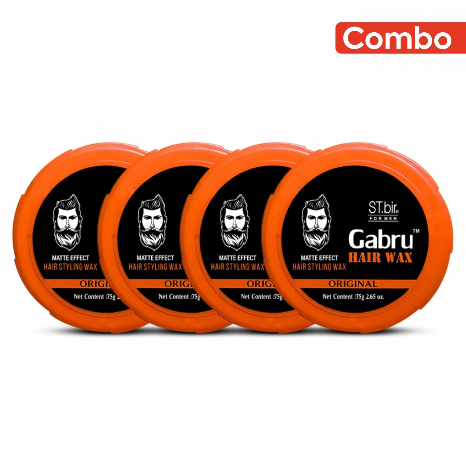 ST.bir Matte Effect Gabru Hair Wax 75gm (Pack of 4)